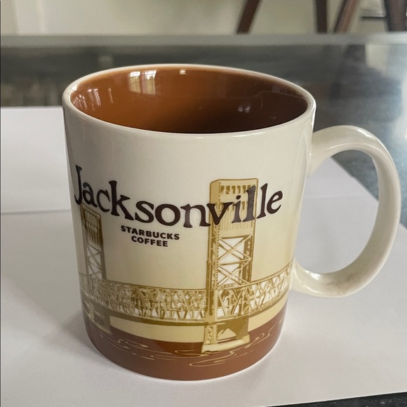 Starbucks | Dining | Starbucks Jacksonville Mug Brown And Cream | Poshmark